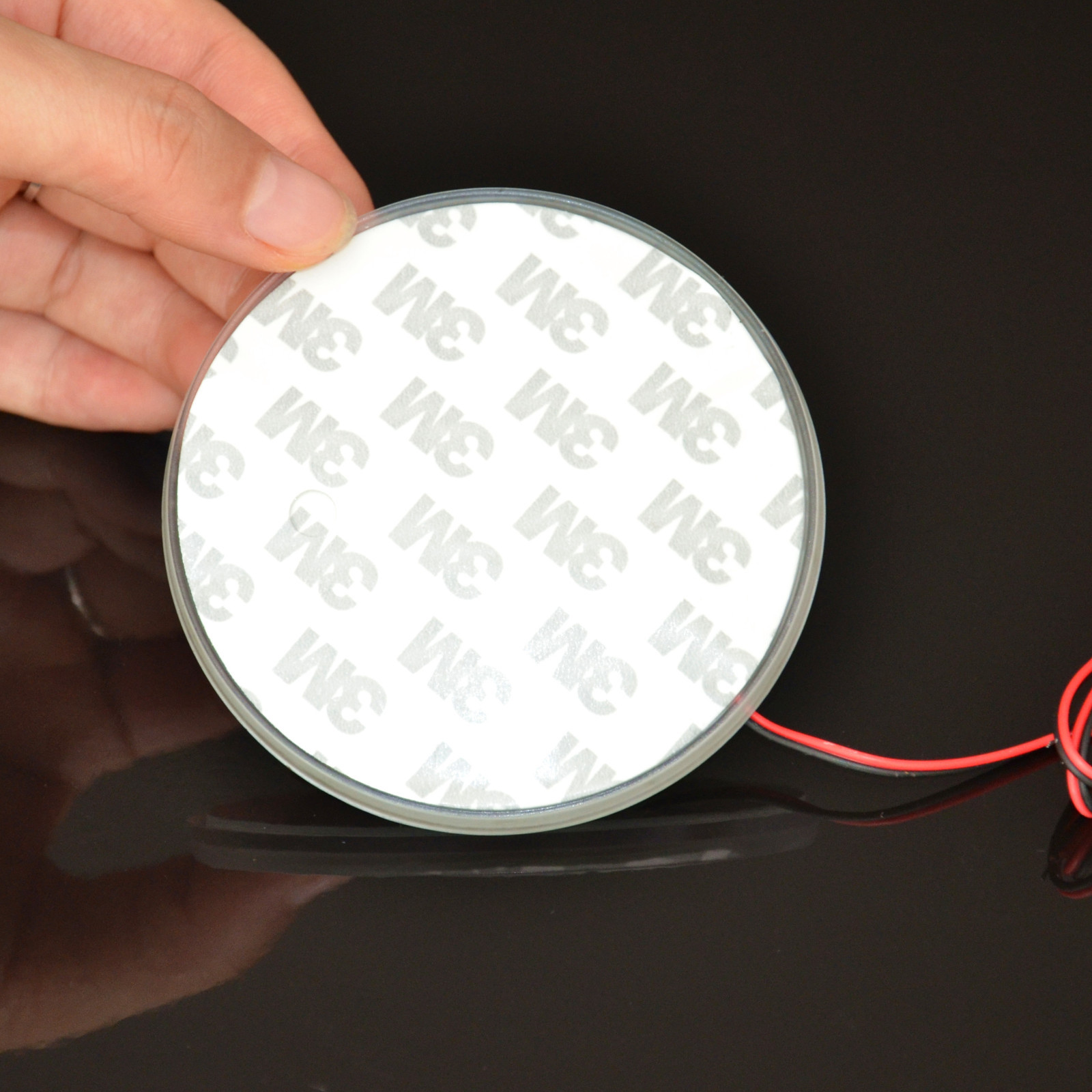 1x 82mm Red Badge Emblem LED Background Light Sticker For 3 5 7 X ...