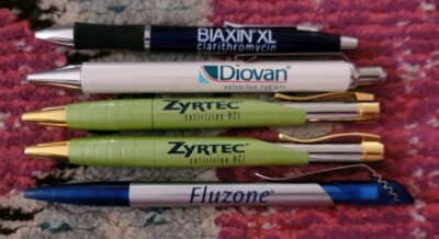Lot of medical advertisement pens doctor dr estate Zyrtec Divoan Biaxin ...