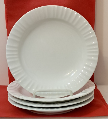LOT OF 4 CORELLE CORNING FRENCH WHITE SALAD PLATES 8 1/8" | eBay