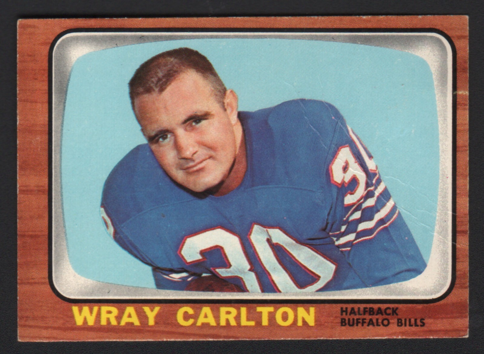 1966 Topps Football #21 - Wray Carlton - Halfback - BUFFALO BILLS | eBay