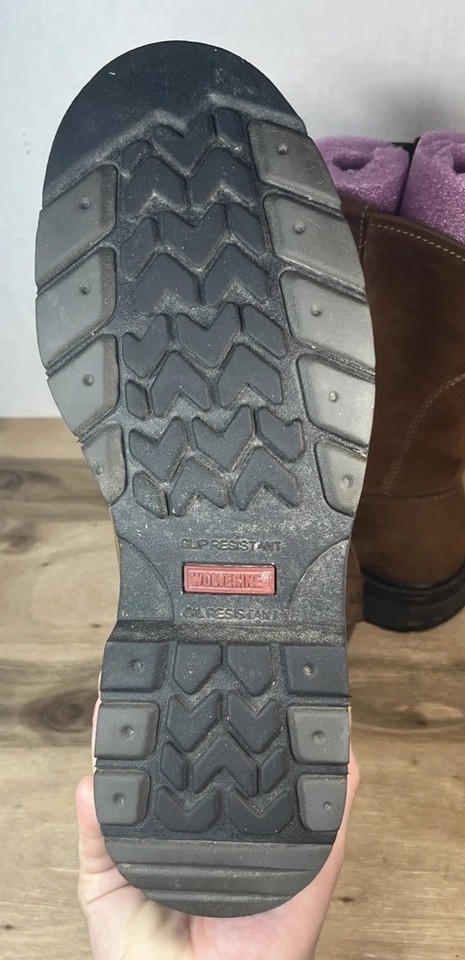 Wolverine Work Wellington Brown Leather Boots W04727 Western Soft Toe ...