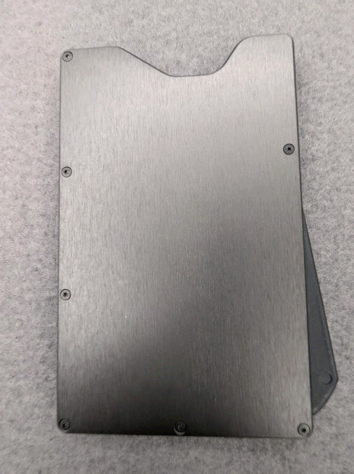 GRIP6 Black Leather Wrap Gun Metal Wallet - One Size- Slim Minimal | eBay