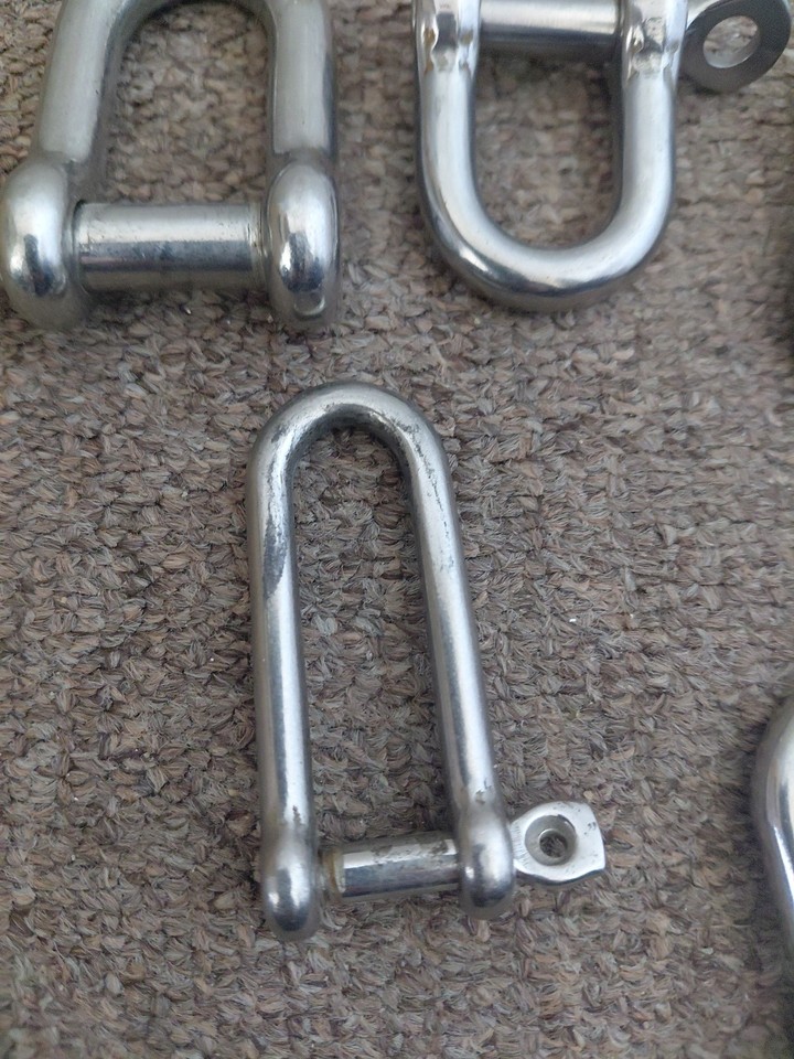 Job Lot Of Various Chrome 'D' Shaped Shackles Boating, Sailing | eBay UK
