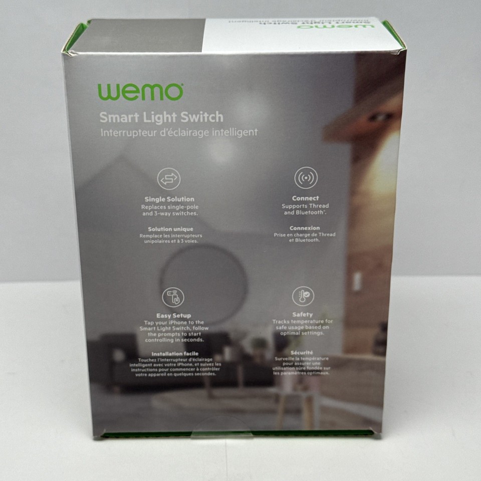 WEMO Wi-Fi Smart Light Switch Apple Home Kit White - New Sealed | eBay