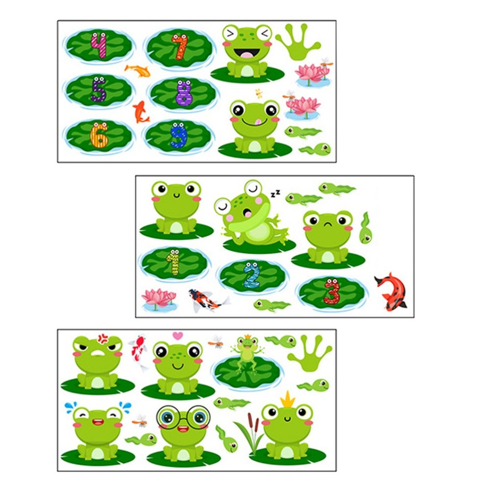 Household Game Decals Frog Stickers Cartoon Floor Cute Removable | eBay ...