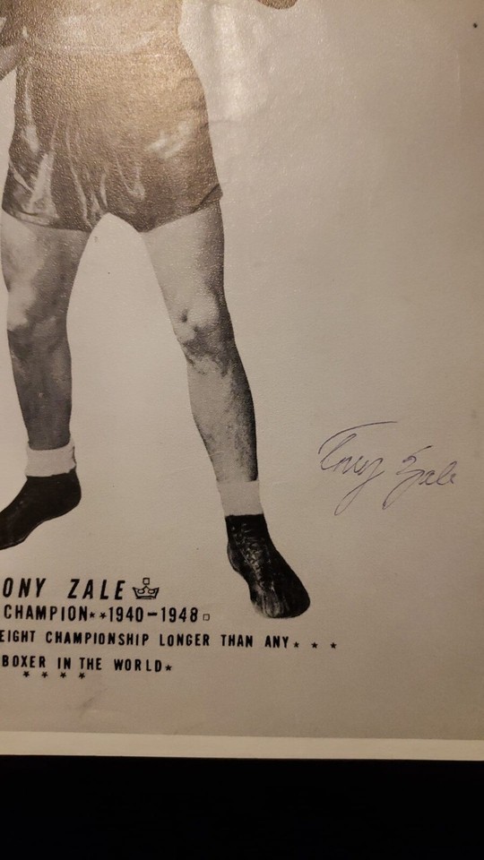 Tony Zale Autographed Signed Photo American Boxing Boxer Auto | eBay