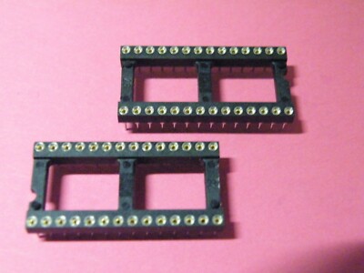 2 Pcs BICC-Vero Turned Pin 0.6" 28P 28 Pin DIL Turned Pin IC Sockets ...