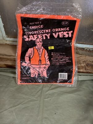 Hunters Choice Orange Fluorescent Safety Vest One Size Fits All | eBay
