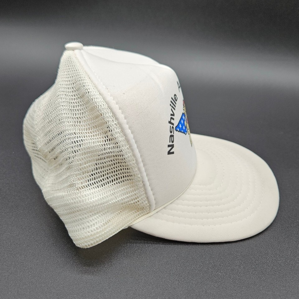 Vintage Nashville Auto Auction Mesh Snapback Rope Trucker Foam Hat Cap ...