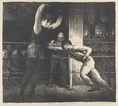 George Bellows - Willard in Training Quarters Boxing 1916 Signed - 17 ...