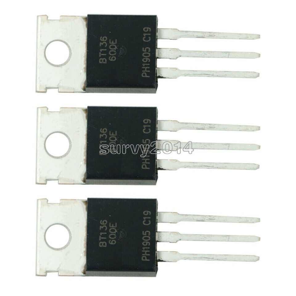 20PCS TO-220 BT136 BT136-600E BT136-600 4A Triac 600V | eBay Australia