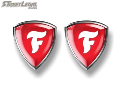 2 FIRESTONE 4.5" Shield Decals Tires Signs Display Ashtray Radio Vinyl ...