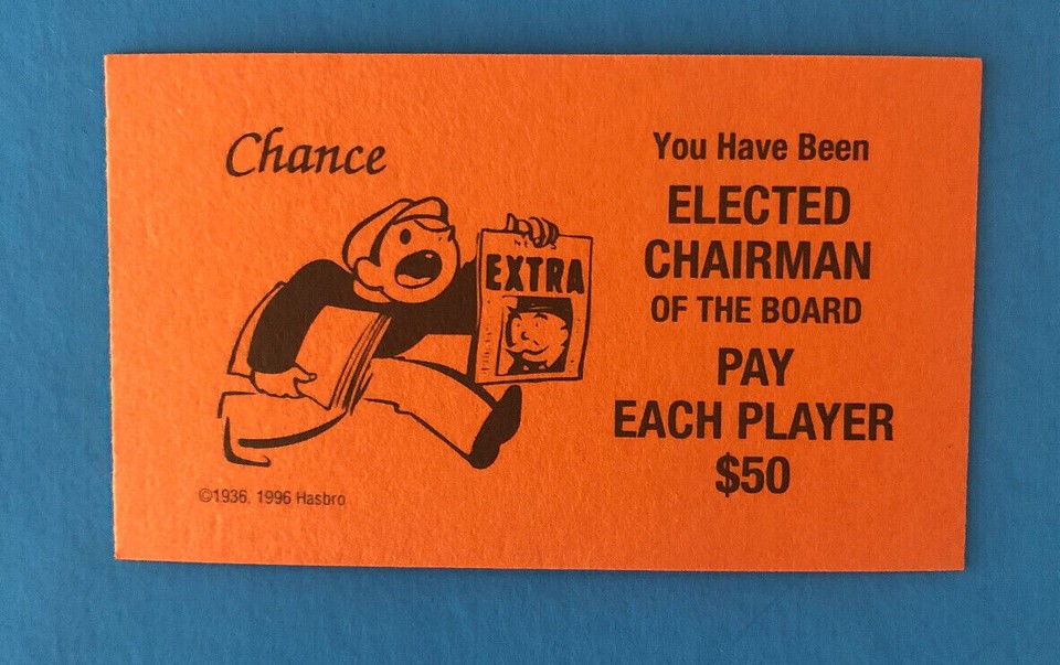 Hasbro Monopoly Chance Cards - Orange Replacements | Choose Your Card ...