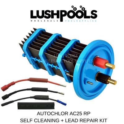 AUTO CHLOR Self Cleaning 25Amp AC25 RP Chlorinator Cell AUTOCHLOR + 1/2 ...