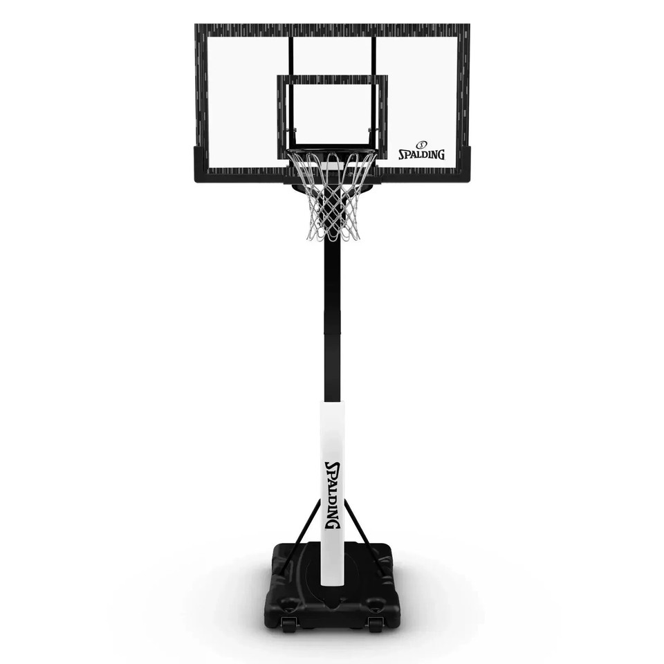 60 In. Acrylic Adjustable Height Portable Spalding Basketball Hoop ...