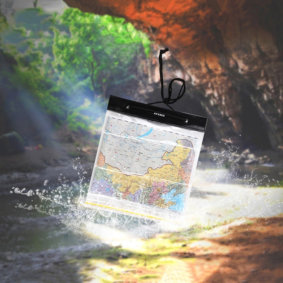 Outdoor Waterproof Map Bag Plastic Self-sealing Bag White (Without Map ...