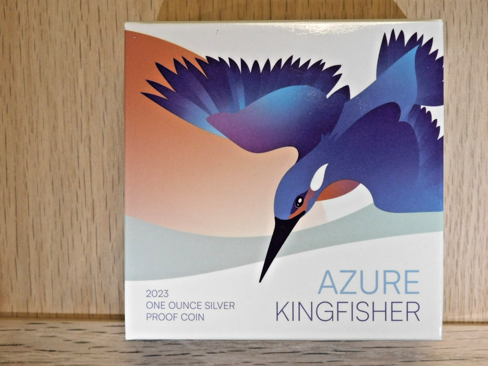 Niue 2023 Azure Kingfisher Australia Bird $1 1 Troy Oz Pure Silver ...
