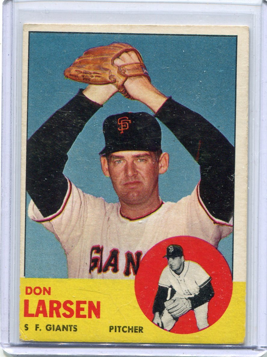 1963 Topps Baseball Card Don Larsen Pitcher San Francisco Giants Near ...