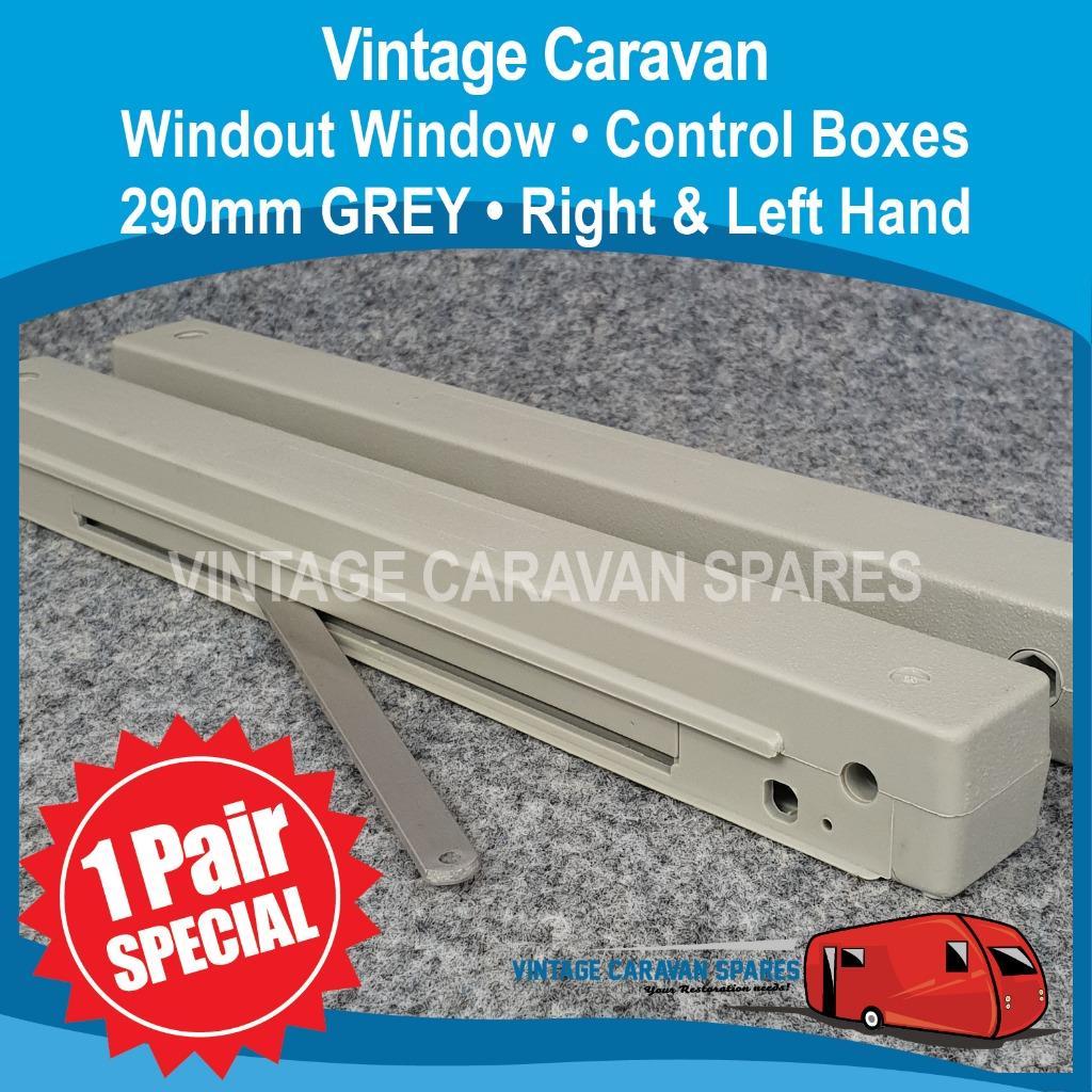 Caravan WIND OUT WINDOW • CONTROL BOX • 290mm ( 1 PAIR GREY ) W0145 | eBay