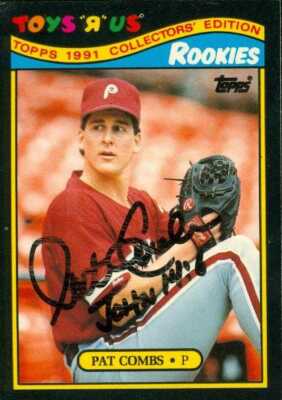 Pat Combs autographed Baseball Card (Phillies) 1991 Topps Toys R Us #6 ...