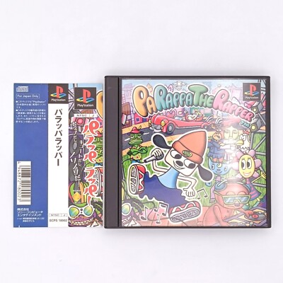 PaRappa The Rapper w/ Spine card PS1 Sony PlayStation 1996 SCE Rhythm ...