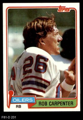 1981 Topps #231 Rob Carpenter Oilers Syracuse 8 - NM/MT | eBay