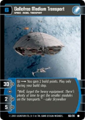 STAR WARS TCG WOTC EMPIRE STRIKES BACK GALLOFREE TRANSPORT 163/210 GEM ...