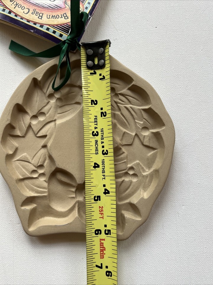 Christmas Wreath Cookie Mold Brown Bag Cookie Art 1997 Hill Design NEW ...