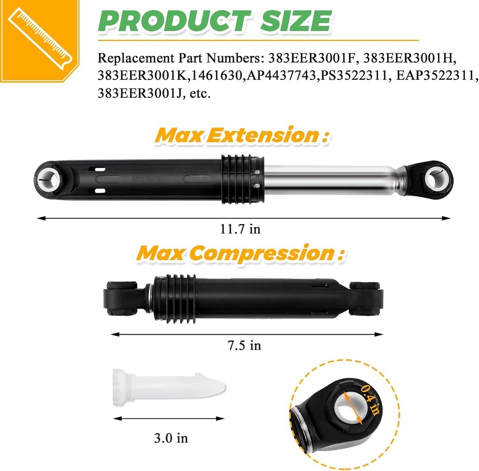 ACV72909503 ACV72909501 Washer Shock Absorber for LG, Kenmore Elite | eBay