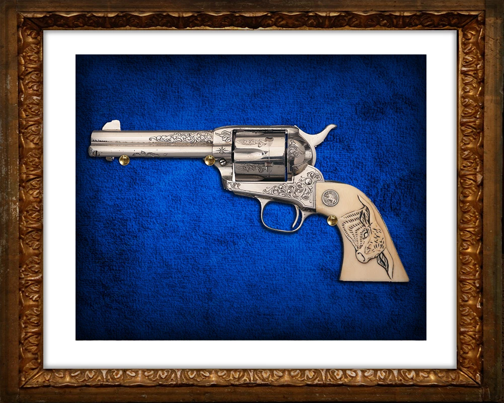 Engraved Colt Revolver