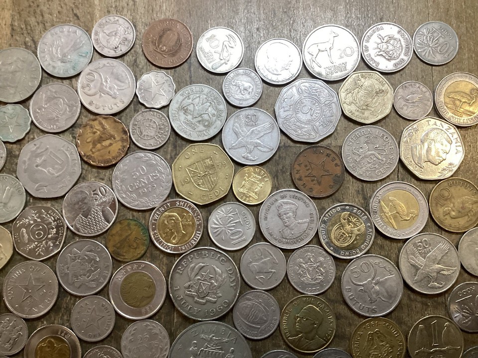 AFRICA POST COLONY COIN LOT , 130 COINS ANTIQUE & MODERN,MOSTLY GOOD ...