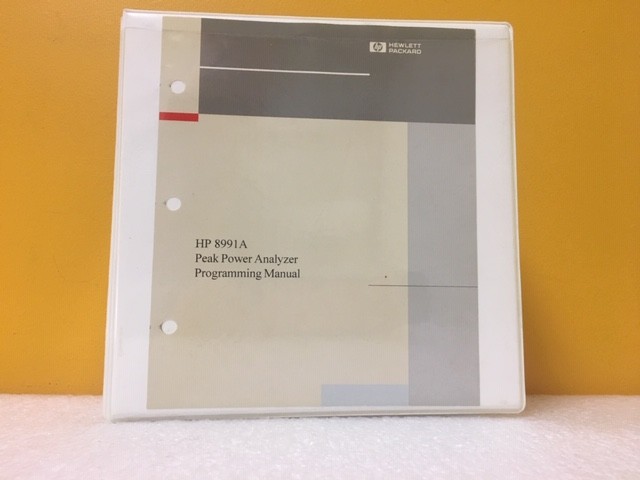 HP / Agilent 08991-90002 8991A Peak Power Analyzer Programming Manual ...