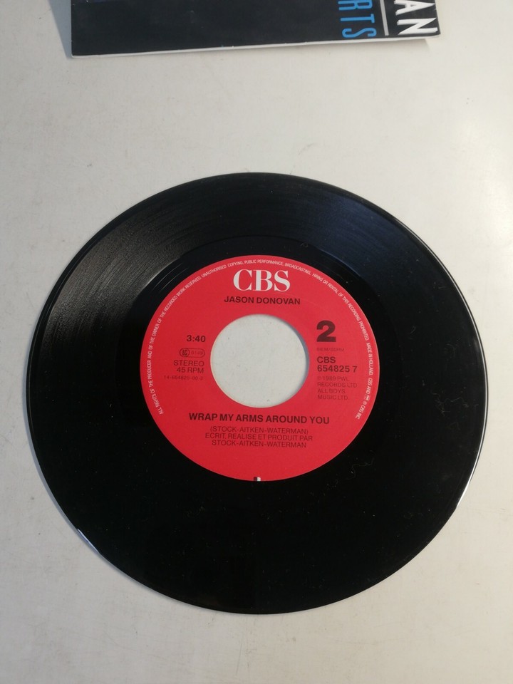 N1541 Vinyl 45 RPM Jason Donovan Too Many Broken Hearts, Wrap My Arms ...
