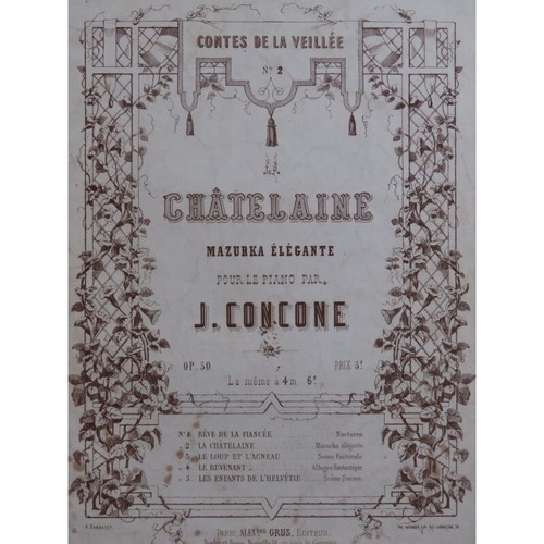 CONCONE Joseph La Châtelaine op 50 Piano ca1860 | eBay