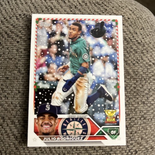 2023 Topps Holiday Julio Rodriguez #H26 Seattle Mariners Baseball Card ...