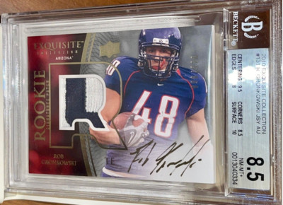 2010 EXQUISITE RPA #/120 Rob Gronkowski ROOKIE PATCH AUTO BGS 8.5 10 ...