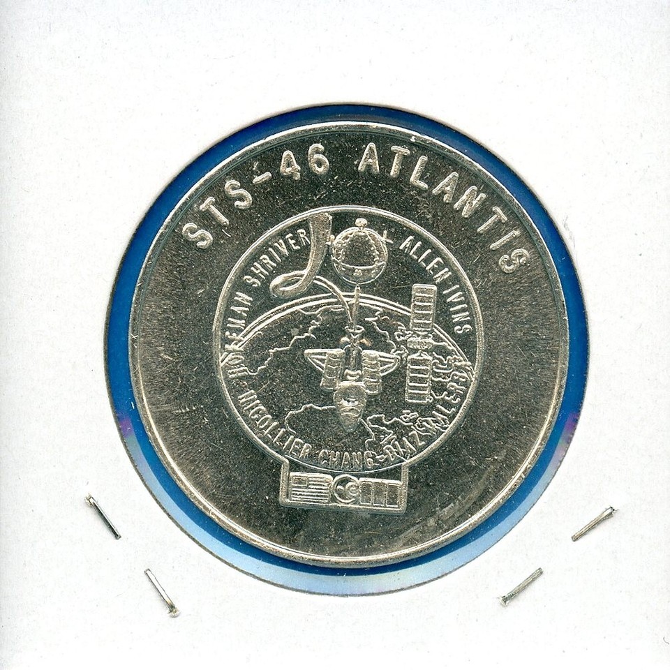 NASA Space Shuttle Atlantis 1992 Launch STS-46 Commemorative 1 1/2" Token Coin | eBay