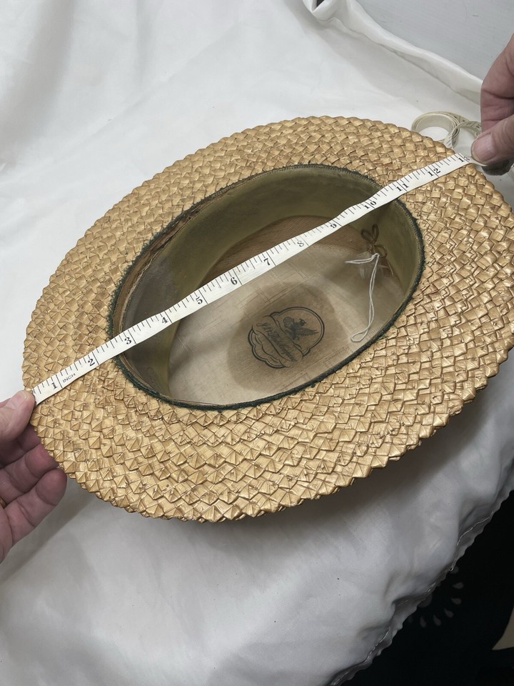 Antique Straw Boater Hat J D FLUDE COMPANY 1930’s J. J. A. & Co ...