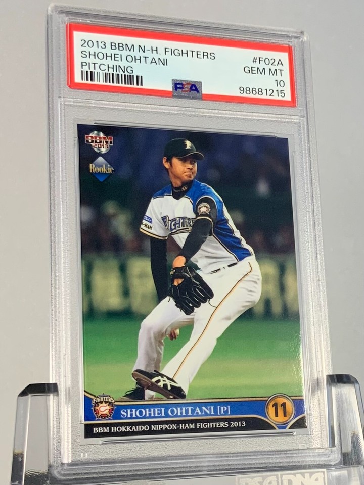 Shohei Otani 2013 BBM N-H. Fighters PITCHING #F02A Rookie Card! PSA10 ...