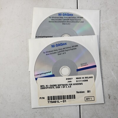 National Instruments NI-DAQmx 8.6 Windows Software w/ LabVIEW Signal ...