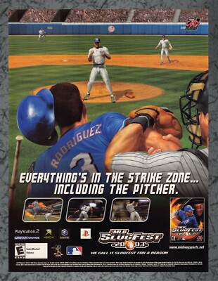 MLB Slugfest 2003 Nintendo GameCube - Print Ad Original Art 7.75x10.50 ...