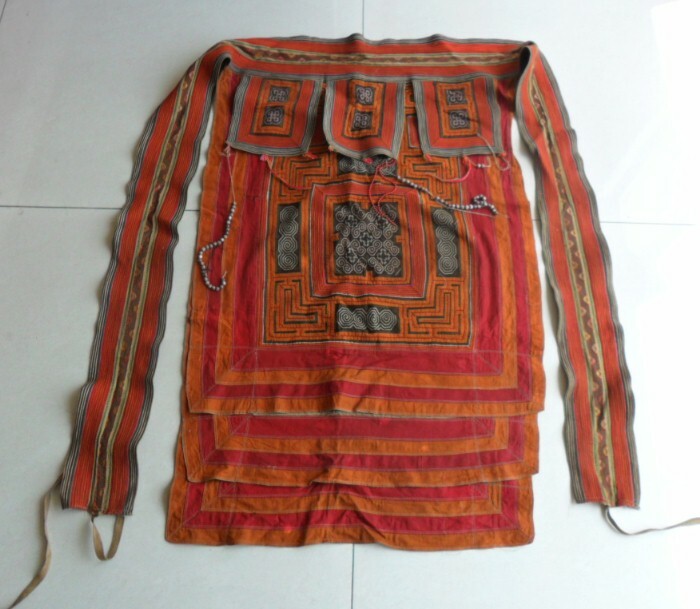 Old Original chinese Hainan Yao people's hand embroidery batik baby ...