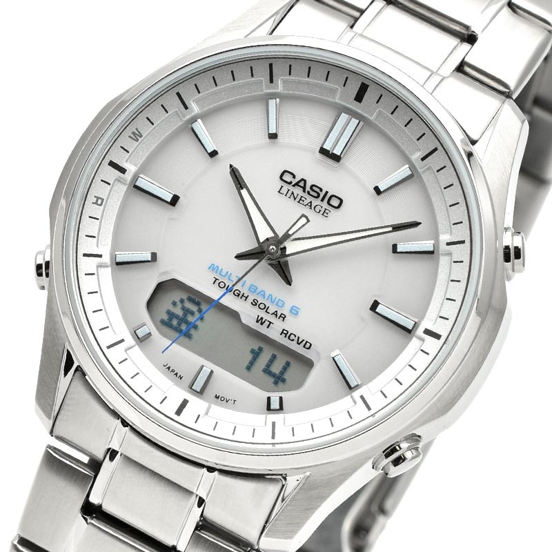 CASIO LINEAGE LCW-M100DE-7AJF Solar Atomic Radio Analog Digital Watch ...