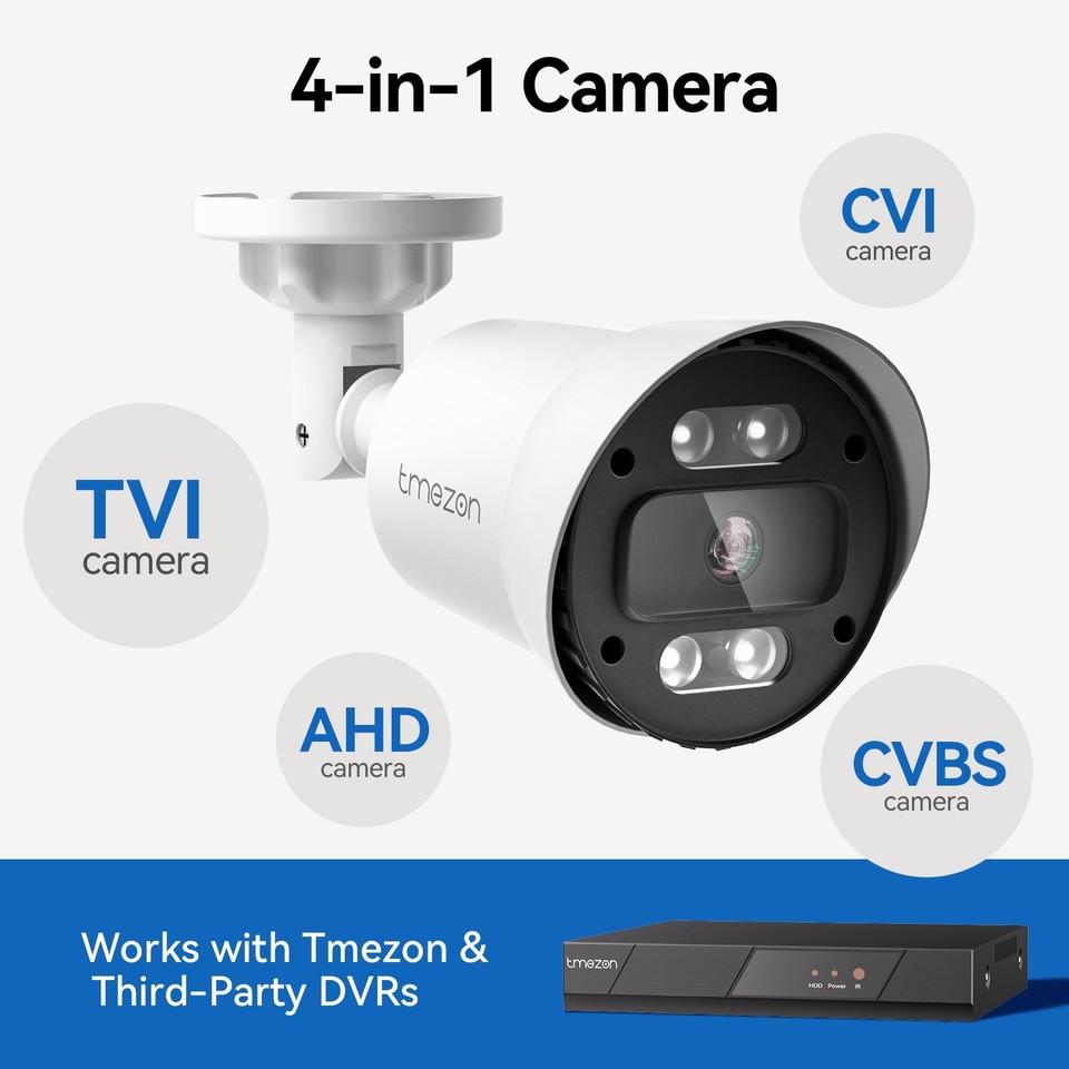 TMEZON 4IN1 HD 1080P Video Outdoor CCTV Security Camera 100ft EXIR ...