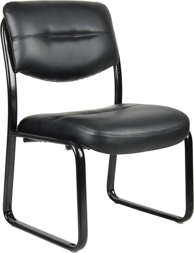 Boss Office Products B9539 Leather Sled Base Side Chair in unspecified ...