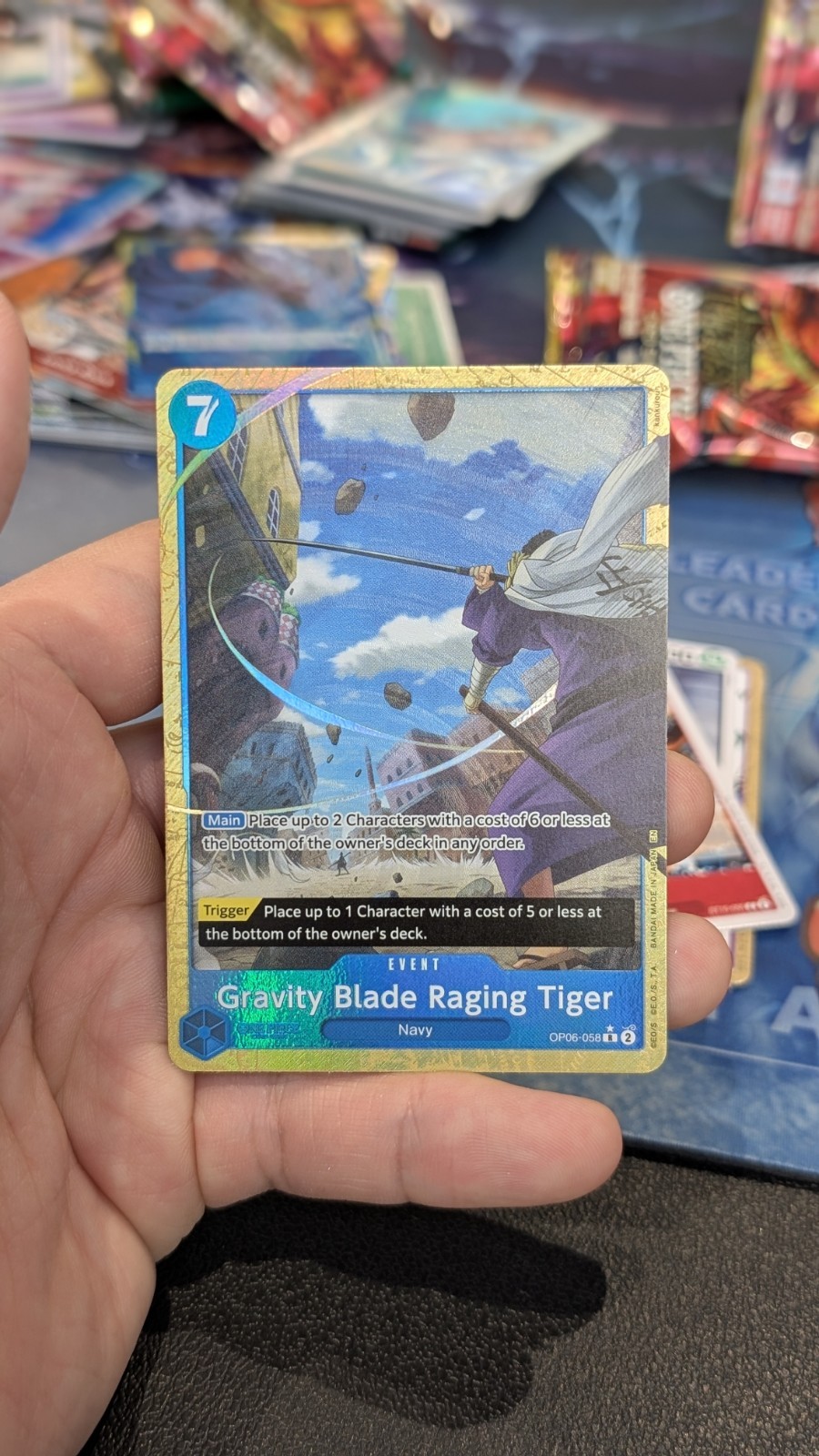 Gravity Blade Raging Tiger (Alternate Art) OP06-058 PRB 02 Foil | eBay
