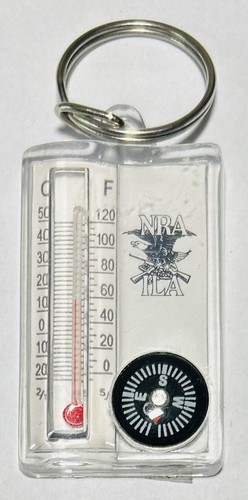 VTG NRA ILA KeyChain w Thermometer & Compass Temperature Windchill ...