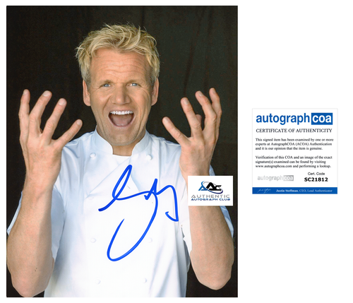 GORDON RAMSAY AUTOGRAPH SIGNED 8x10 PHOTO MASTERCHEF HELL'S KITCHEN ...