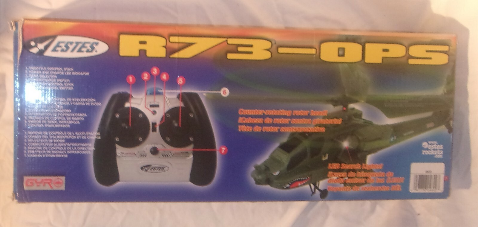 VINTAGE ESTES R73-OPS MINI RC HELICOPTER IN ORIGINAL BOX LOOKS GOOD ...