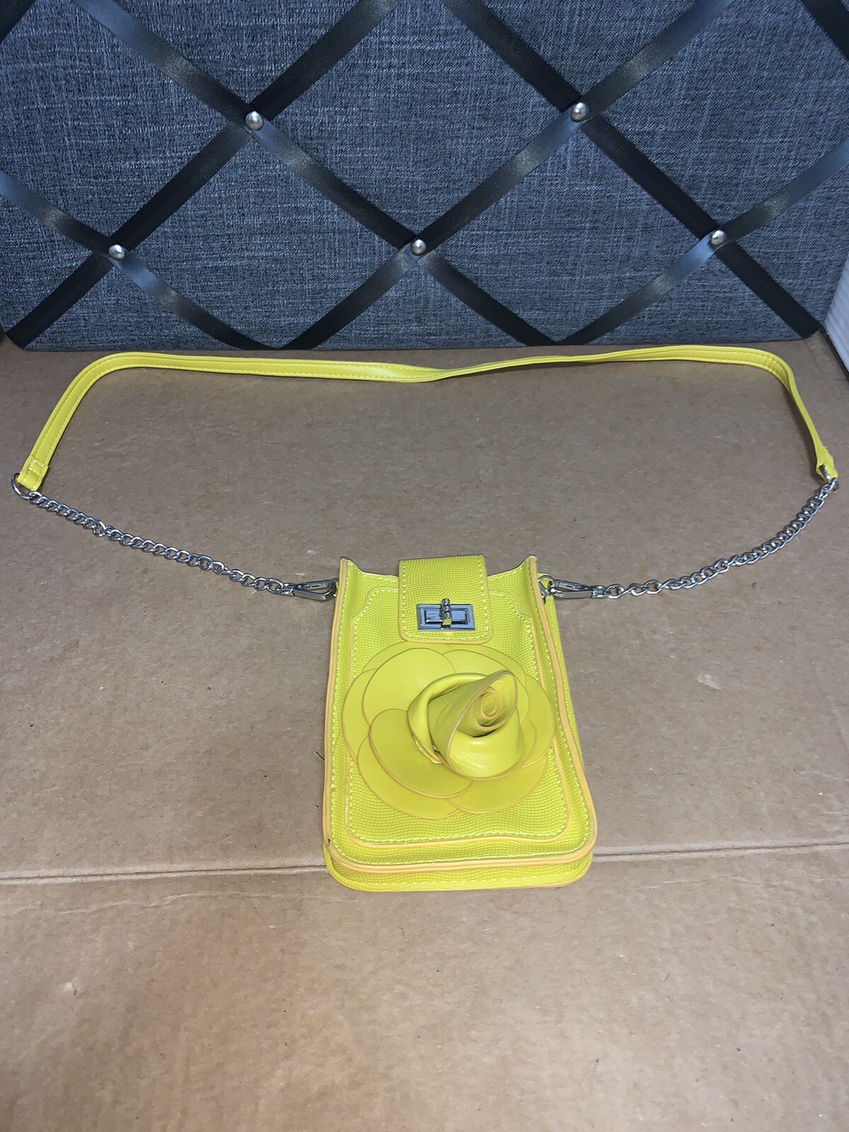 Kate & Mallory Faux Leather 3D Flower Cell Phone Carr… - Gem